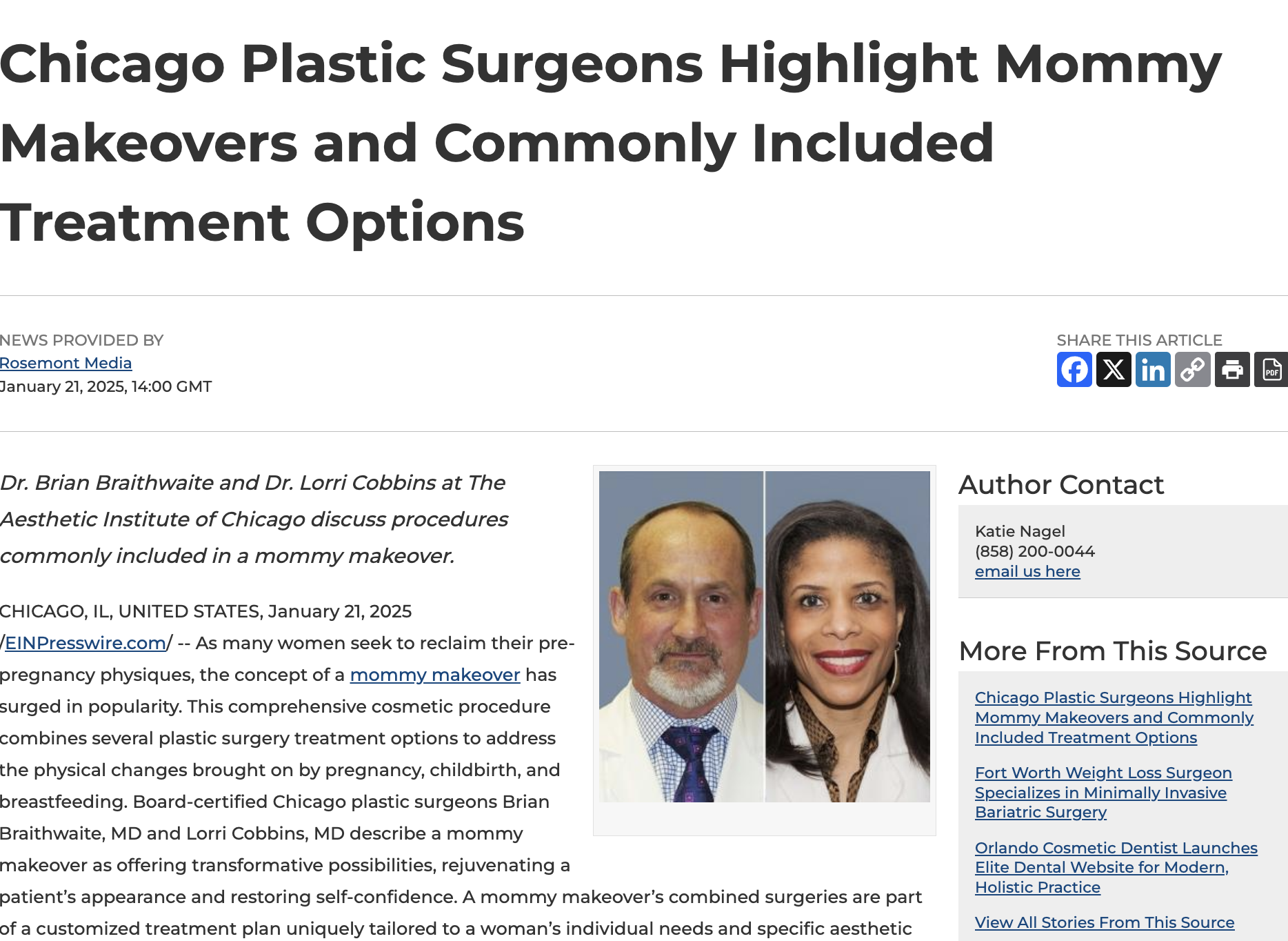 Chicago Plastic Surgeons On Common Mommy Makeover Procedures