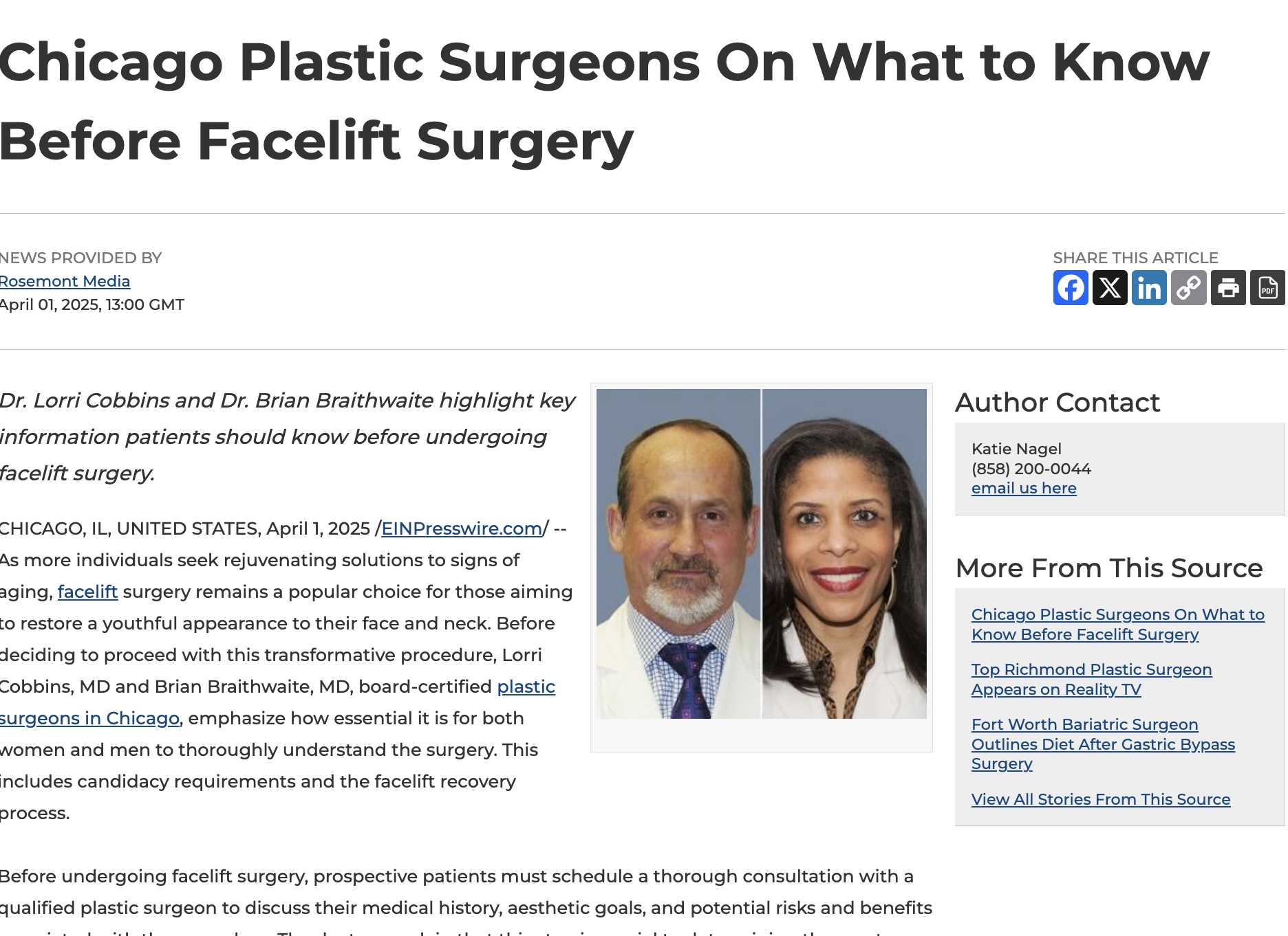 Chicago Plastic Surgeons On What to Know Before a Facelift